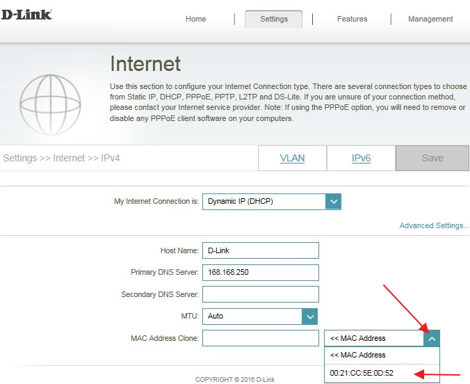 How do I clone my PC MAC address to the router? | D-Link